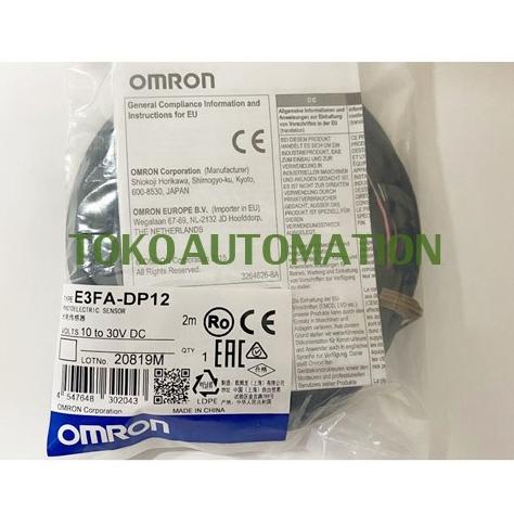 Jual BERGARANSI - E3FA-DP12 E3FA - DP12 E3FA 2M PNP PHOTOELECTRIC SENSOR PT67 | Shopee Indonesia