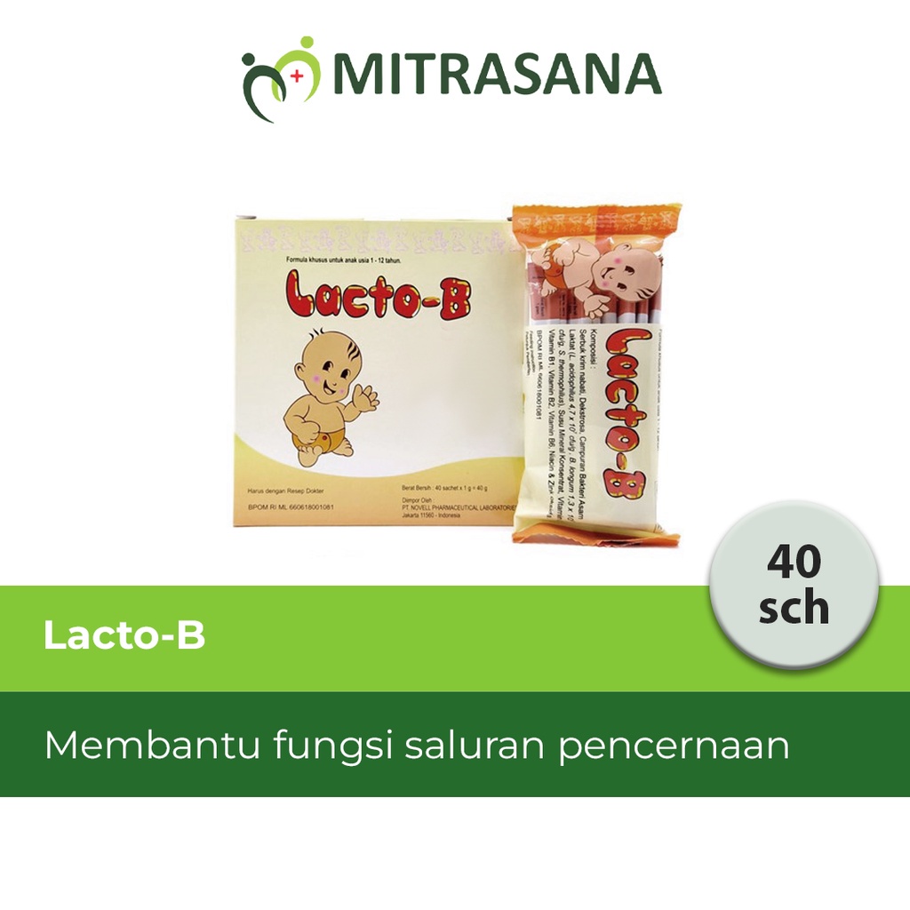 Jual Lacto-B 40 Sachet - Suplemen probiotik untuk membantu mengatasi ...