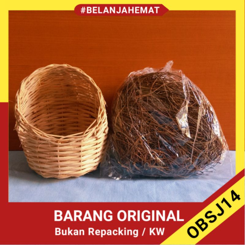 Jual sarang rotan dan serat cemara paket tempat bertelur burung ...