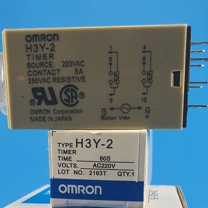 Jual Timer OMRON H3Y 2 60sec 220v | Shopee Indonesia