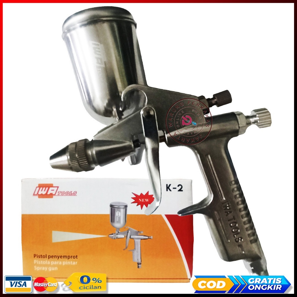 Jual IWA R2 Spray Gun Berkualitas Harga Miring Spray Gun 200cc murah dan efisien | Shopee Indonesia