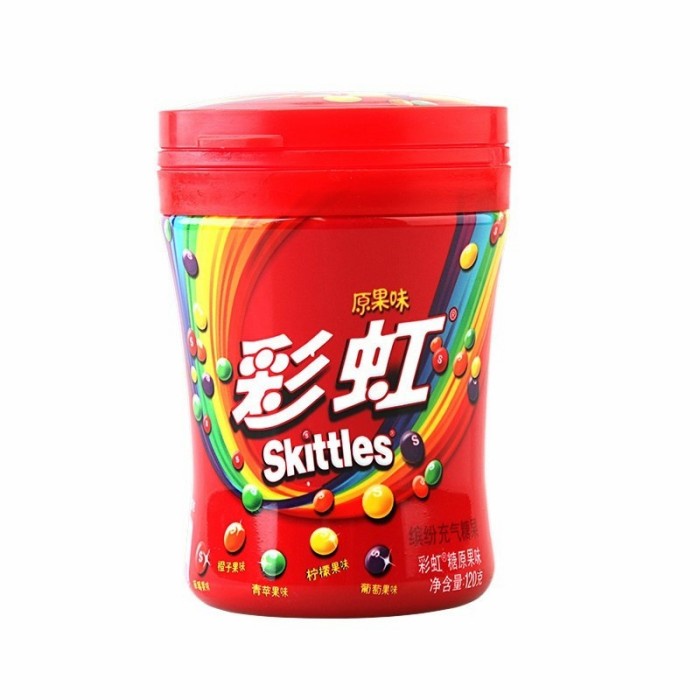 Jual Permen skittles rainbow candy 120g - original flavor | Shopee ...