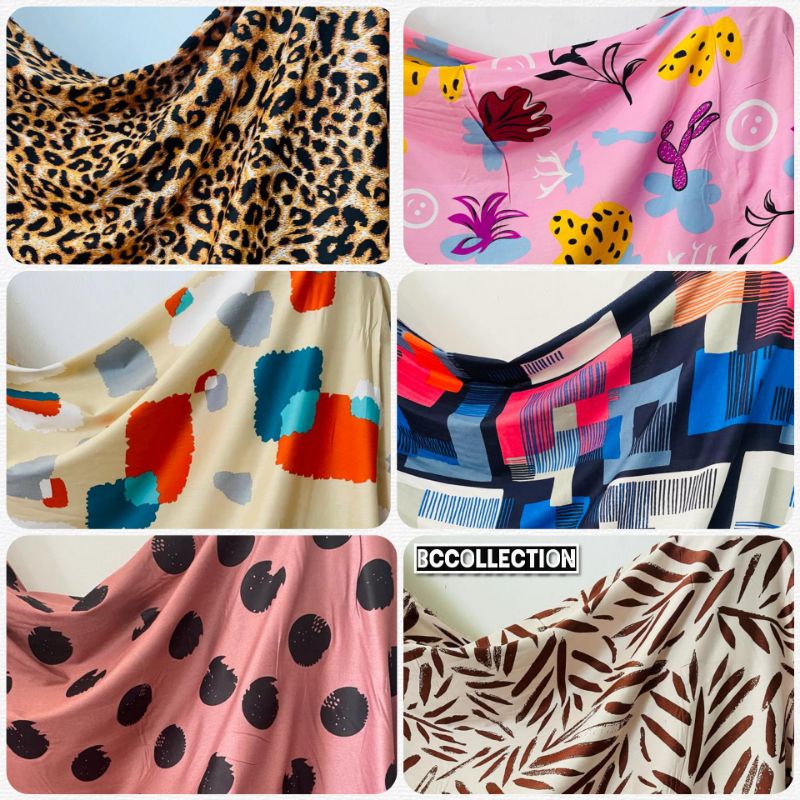 Jual KAIN RAYON PREMIUM (per 50cm × lebar 150cm)// Rayon Meteran ...