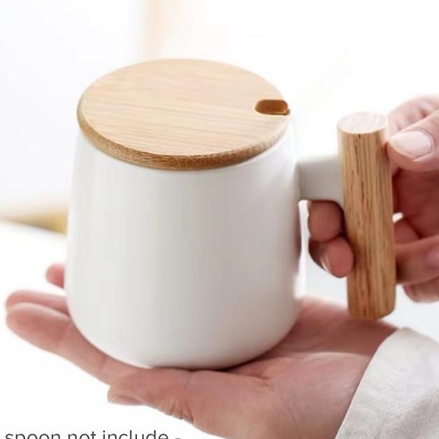 Jual Node Nordic Coffee Glass Mug Gelas Kopi Teh Gelas Keramik Gagang Kayu | Shopee Indonesia