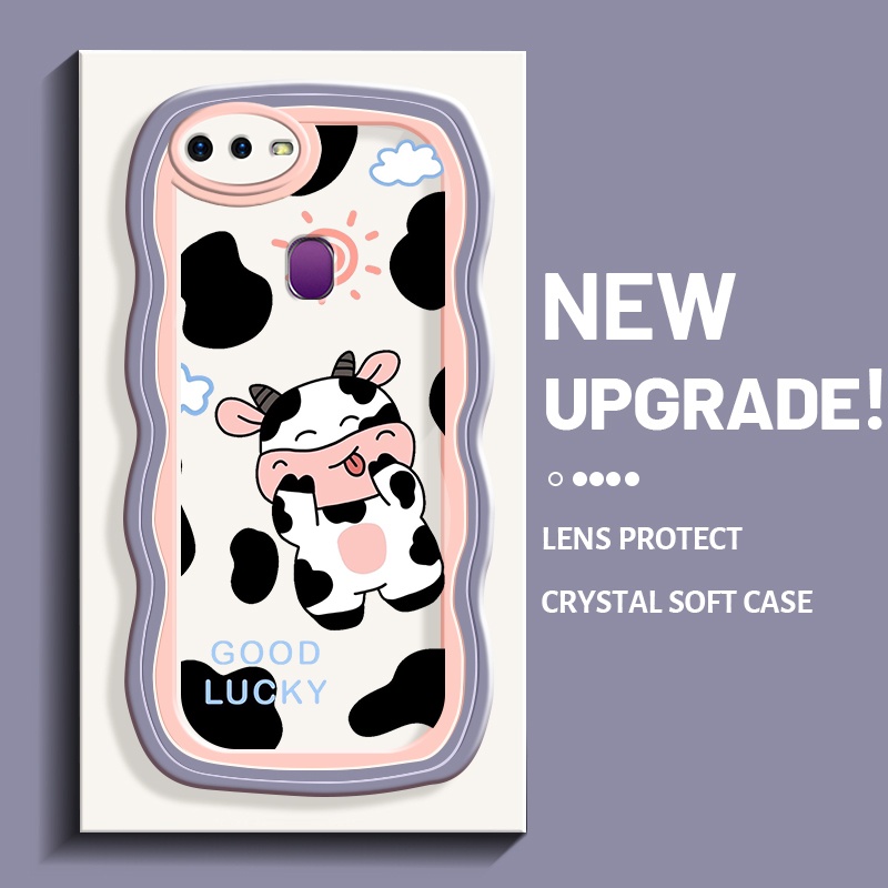 Jual Casing Ponsel untuk OPPO F9 F9 Pro F11 Pro A7x Realme U1 2 Pro Case kartun Beruntung sapi ...