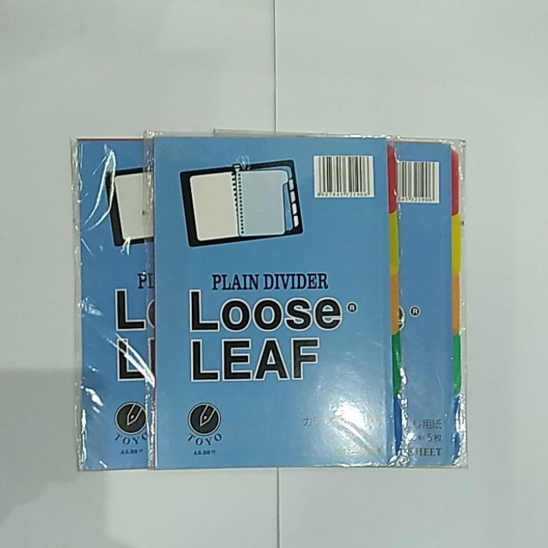 Jual INDEX LOOSE LEAF A5 5 COLOR | Shopee Indonesia