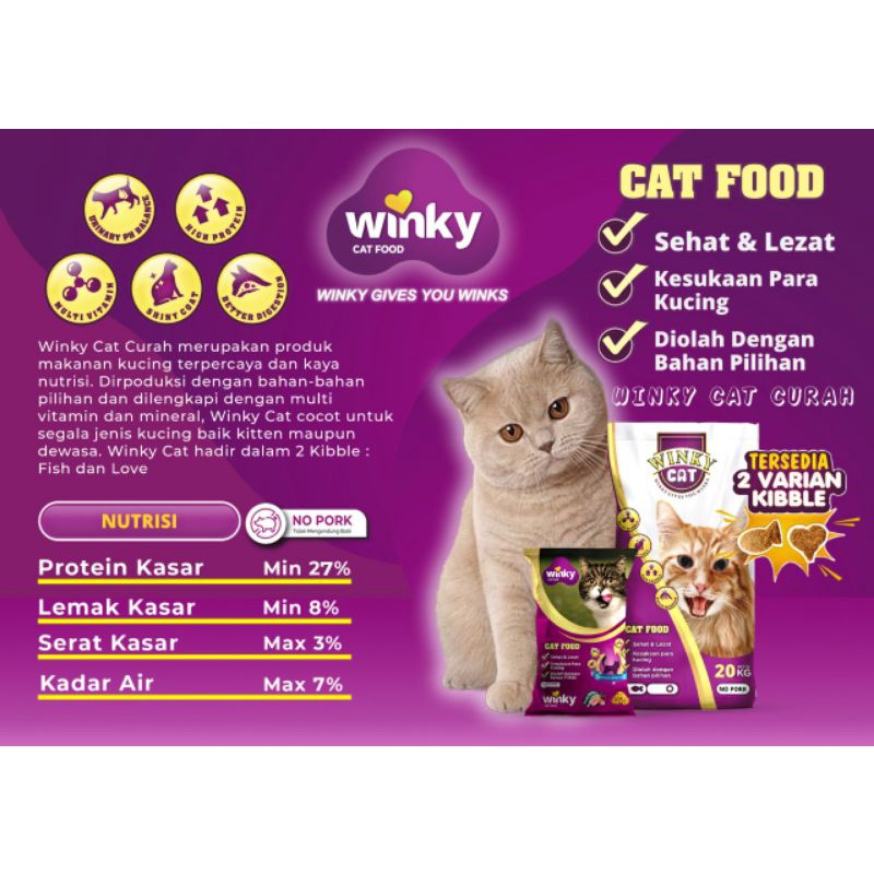 Jual Winky cat kemasan 500.g | Shopee Indonesia