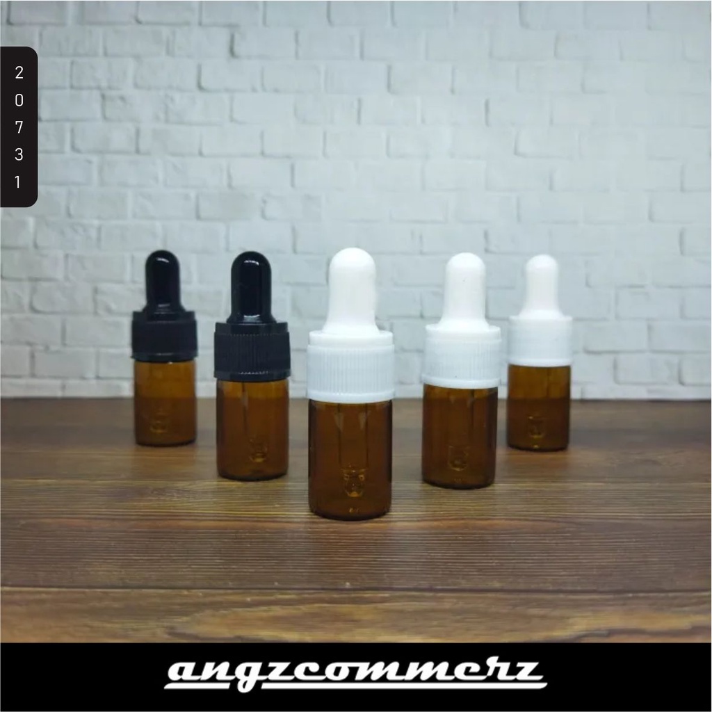 Jual Botol Kaca Amber Tetes Pipet Tutup Putih Dropper Bottle | Shopee ...