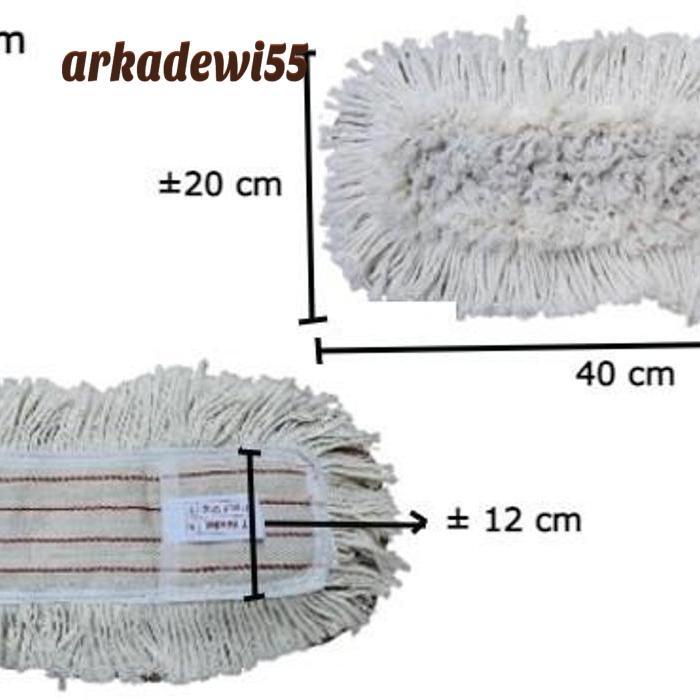 Jual Frame & Refill Kain Lobby Duster 40/60/80cm|Putih&Biru|Dust Mop ...