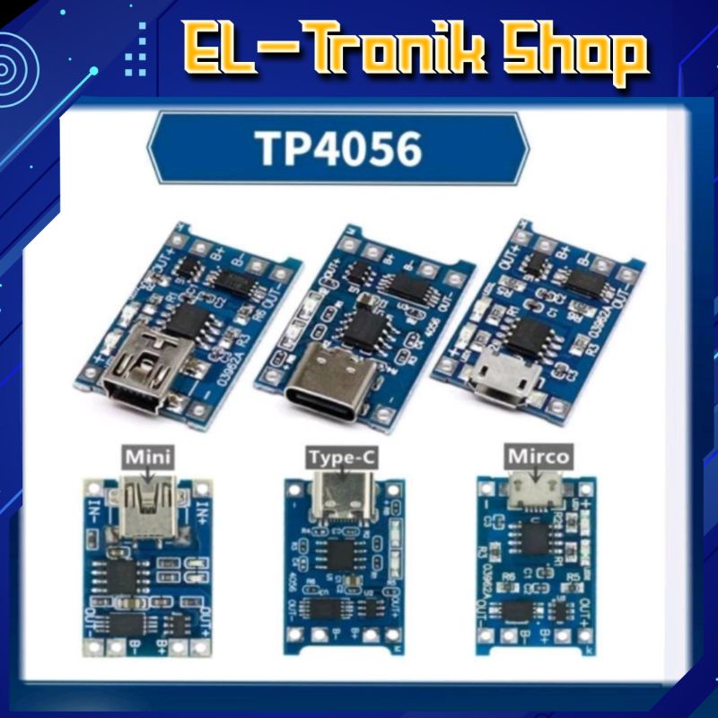 Jual Modul Charger with Protection / Modul Cas Baterai / TP4056 1A ...