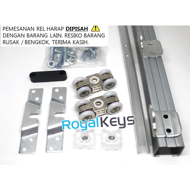 Jual Rel Pintu Geser Sliding Sleding Roda Gantung 2.1 Meter 210 Cm J4 Besi | Shopee Indonesia