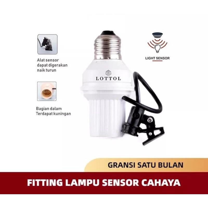 Jual fitting sensor cahaya fitting sensor gelap otomatis nyala ketika ...