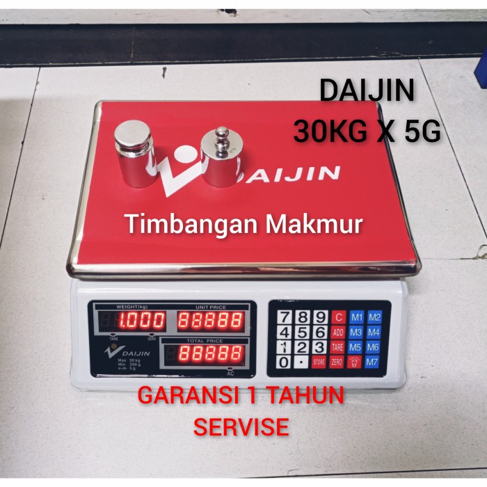 Jual Timbangan Digital Murah DAIJIN ACS Series Kapasitas 30kg x 5g ...