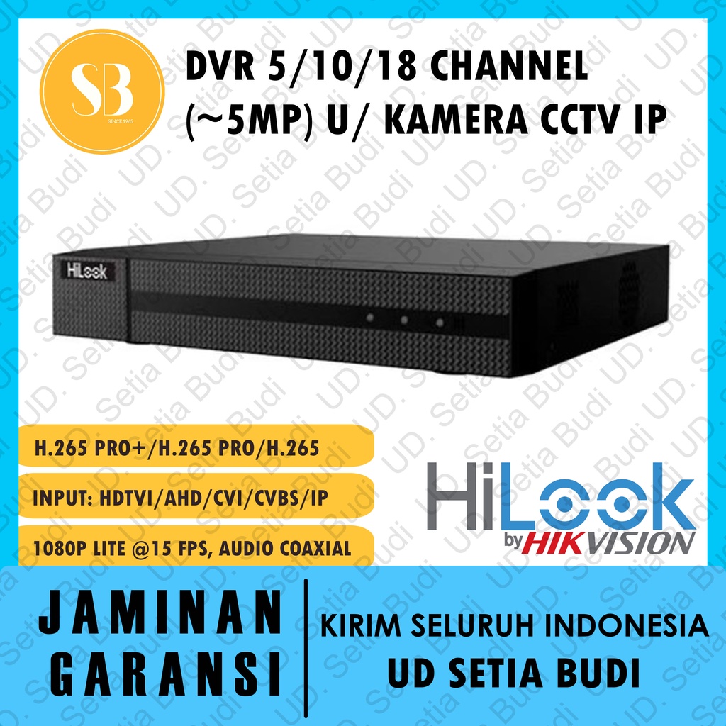 Jual DVR Hilook 5 10 18 Channel 5MP 1 SATA Kamera CCTV IP 204G 208G 212G M1 | Shopee Indonesia