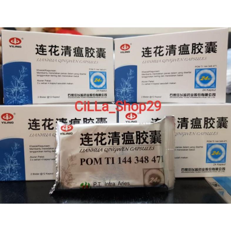 Jual Terbaru LIANHUA QINGWEN CAPSULES BPOM/PT.INTRA ARIES (BATUK, SAKIT ...