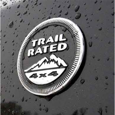 Jual Emblem Aluminium Sticker Trail Rated 4X4 Jeep Wrangler Rubicon ...
