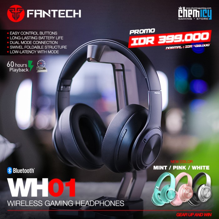 Jual Fantech WH01 Wireless Bluetooth Gaming Headphones | Shopee Indonesia