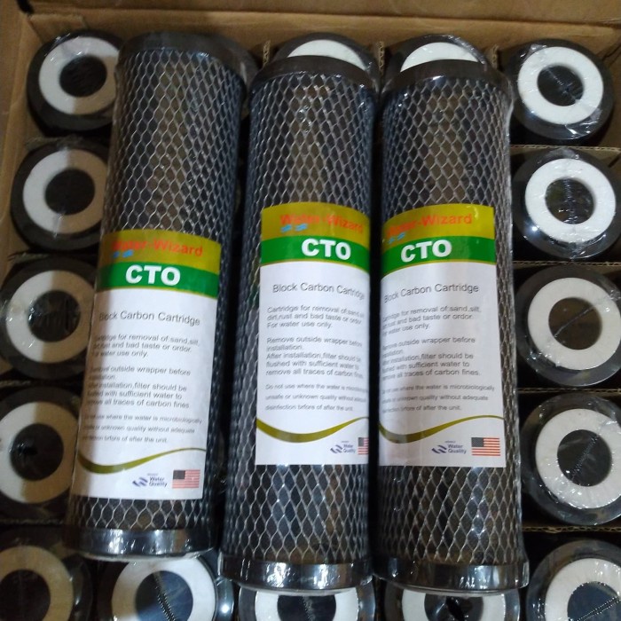 Jual Catridge CTO Filter Air 10 inch Water Wizard Hitam | Shopee Indonesia