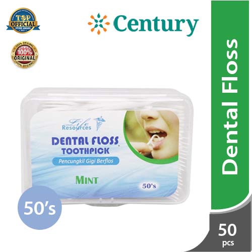 Jual Liferesources Dental Floss Toothpick Mint 50's / Pembersih Gigi ...