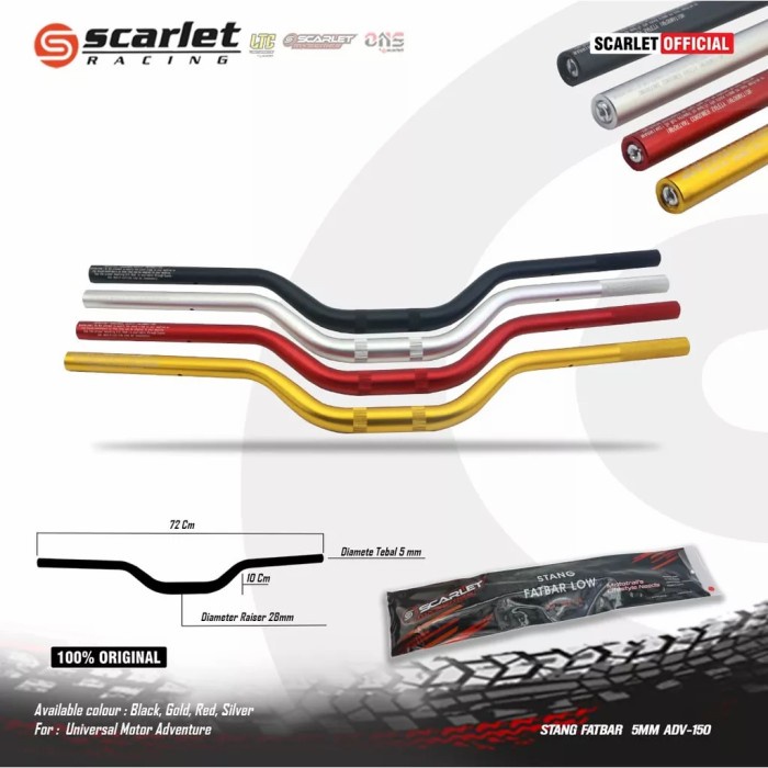 Jual STANG FATBAR SCARLET UNTUK MOTOR MATIC ADV BEAT VARIO MIO NMAX ...