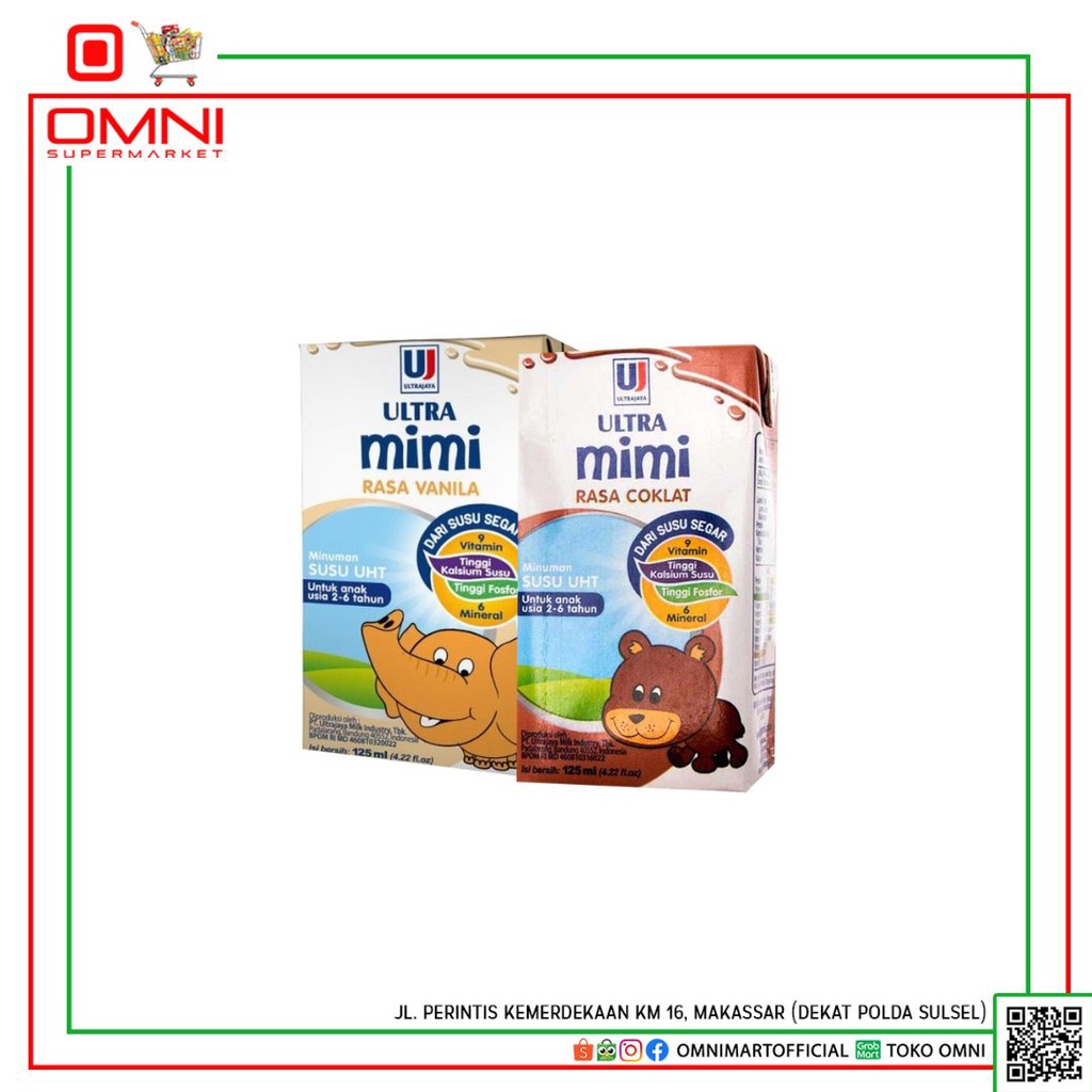 Jual SUSU ULTRA MILK MIMI CHOCOLATE 125ml | Shopee Indonesia