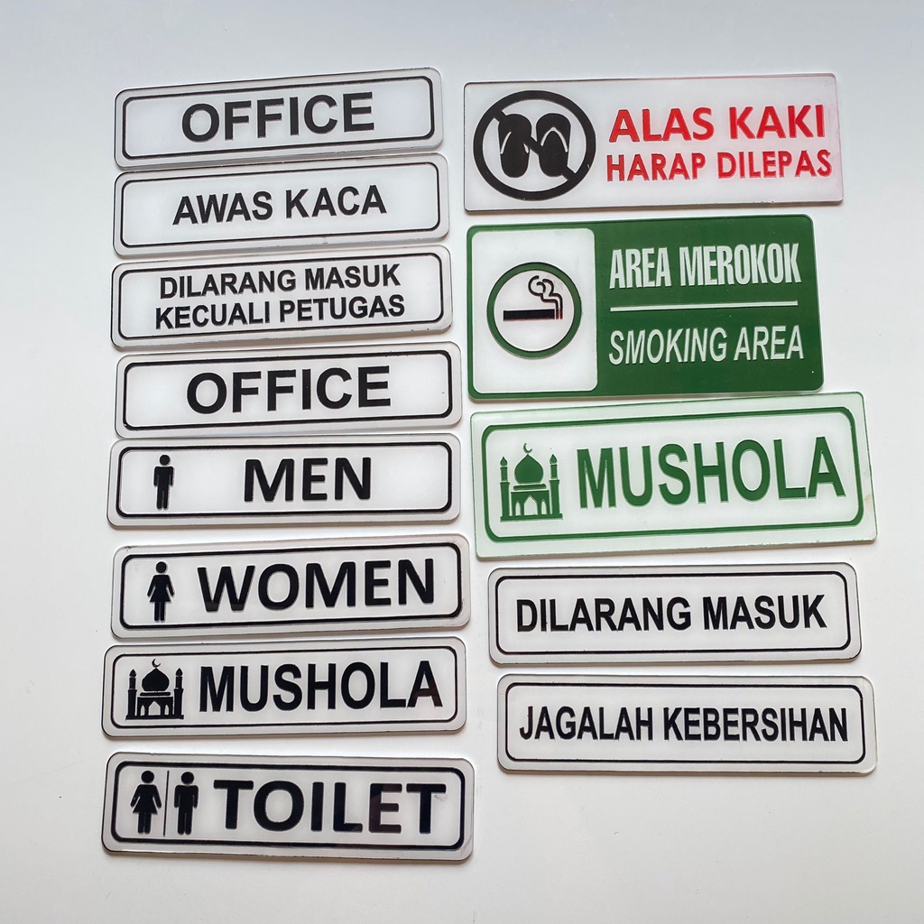 Jual SIGN AKRILIK 2mm Sign Akrilik Nama Papan Tanda Akrilik | Shopee ...