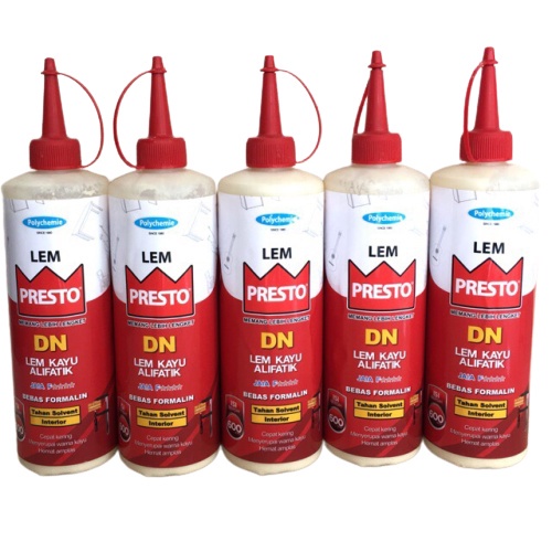 Jual LEM KAYU PUTIH PRESTO DN 600 GRAM LEM KAYU HPL PUTIH PRESTO DN600 ...