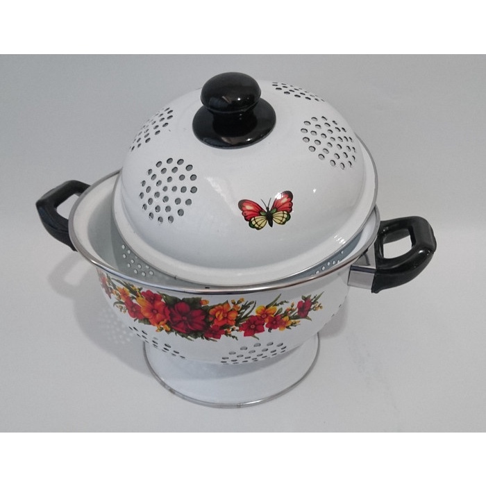 Jual Sangku / Tempat Nasi / Bakul Nasi Enamel Warna Putih Ukuran 26 Cm ...