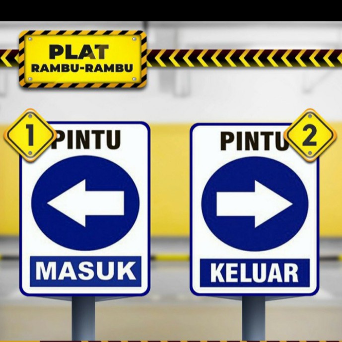 Jual Jilid Sign Rambu Plat Pintu Masuk & Keluar | Shopee Indonesia