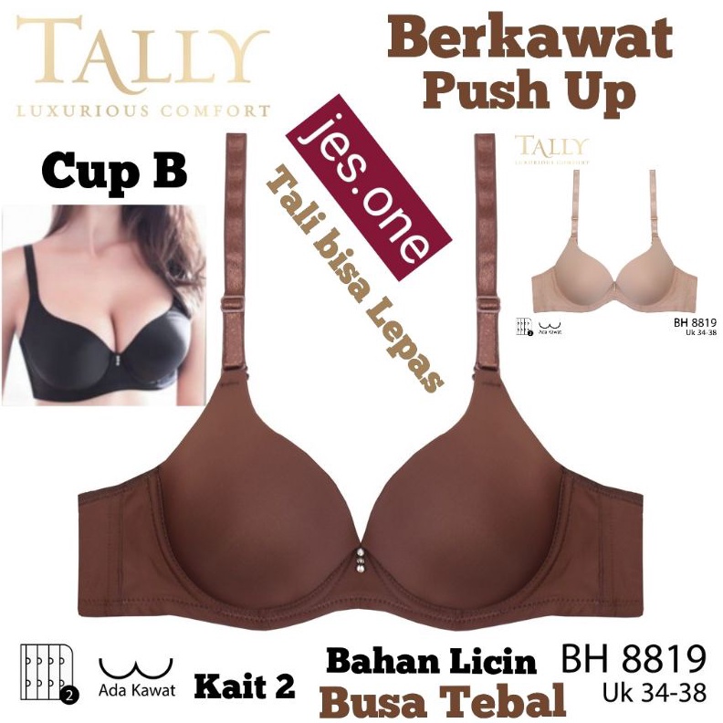 Jual Tally 8819 Bra Push Up Berkawat Busa Tebal Kait 2 Cup B [KODE S9G2] | Shopee Indonesia