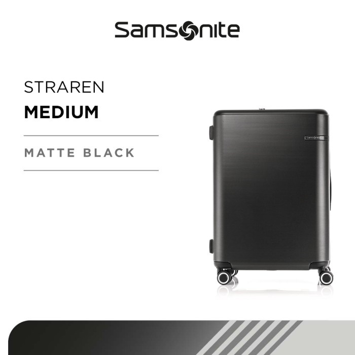Jual Samsonite Koper Hardcase Straren Spinner Medium 24 Inch - Matte Black | Shopee Indonesia