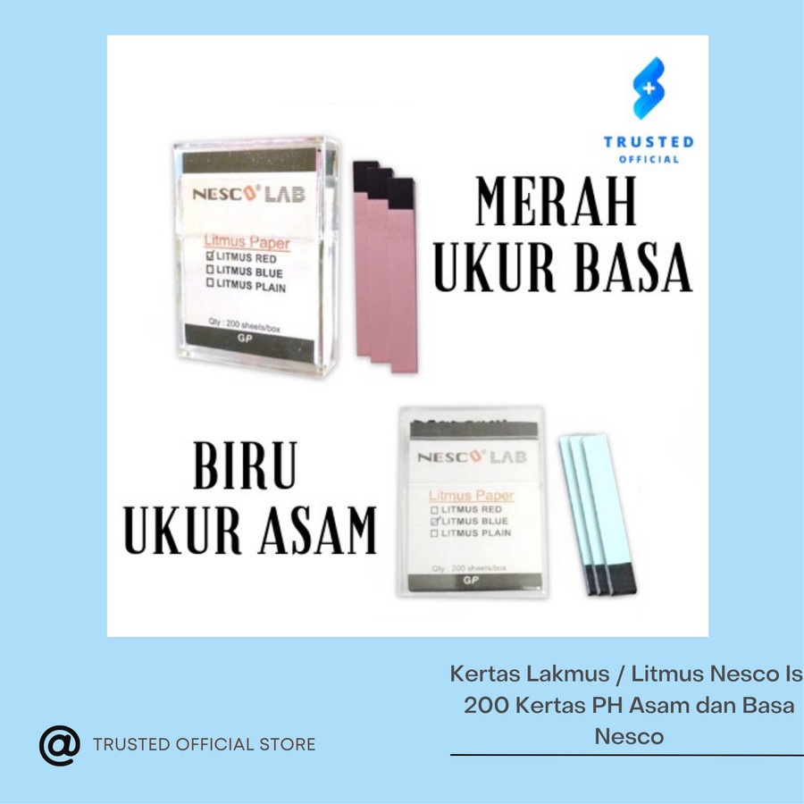 Jual kertas lakmus litmus paper merah (PH Basa) biru (PH Asam) 1 kotak ...
