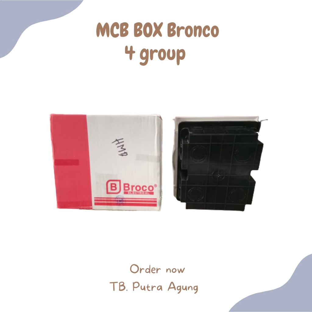 Jual BROCO box MCB 4 phase 4 grup 4 group IB inbow tanam tutup putih ...