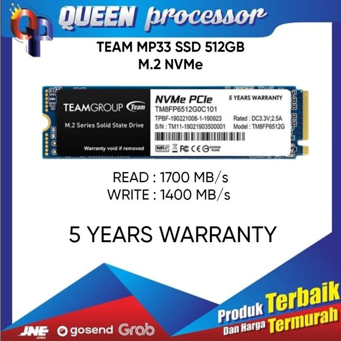 Jual Team Ssd 512 Gb M2 Nvme - Mp33 Garansi 5 Tahun | Shopee Indonesia