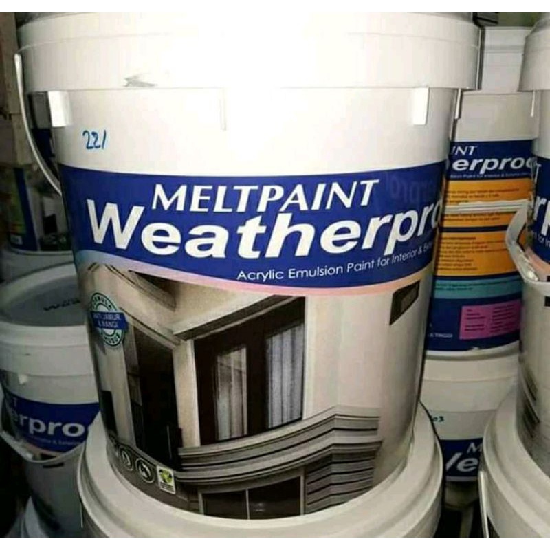 Jual CAT TEMBOK MELTPAINT WEATHERPROOF - INTERIOR & EXTERIOR - 1 PAIL ...
