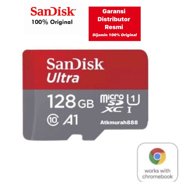 Jual SANDISK MICROSD ULTRA 128GB 120MB/S- MICRO SD 128 GB 120 MBPS ...