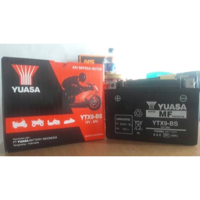 Jual Aki / Accu Motor Yuasa Ytx9 Original Kawasaki Ninja 250 Fi | Shopee Indonesia