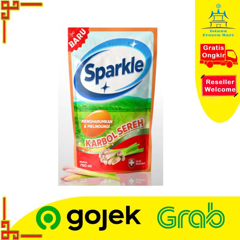 Jual Karbol Sereh Antibacterial 800 ML - SPARKLE | Shopee Indonesia