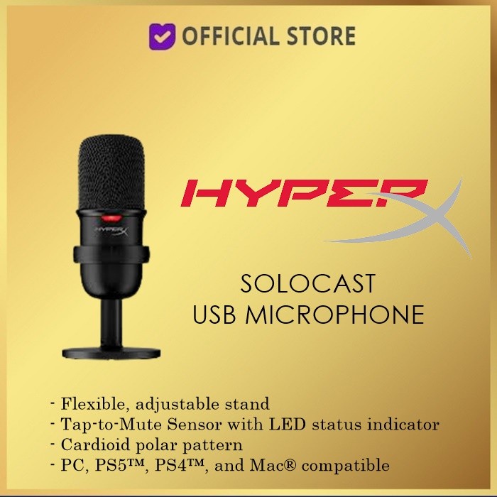 Jual Best Seller Hyperx Solo Cast Gaming Microphone Hyper X Kingston ...