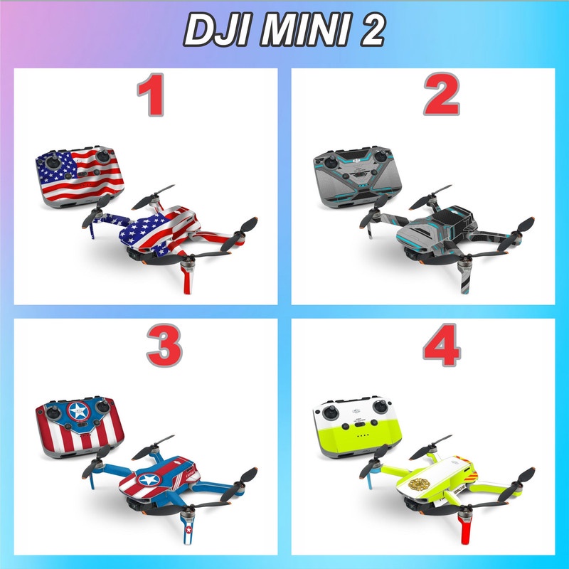 Jual DJI MINI 2 PROTECTOR DRONE TERLENGKAP USA Flags bisa custom warna ...