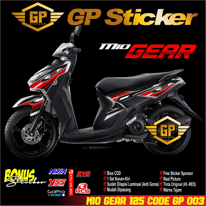 Jual Striping sticker mio gear 125 - striping mio gear variasi ...