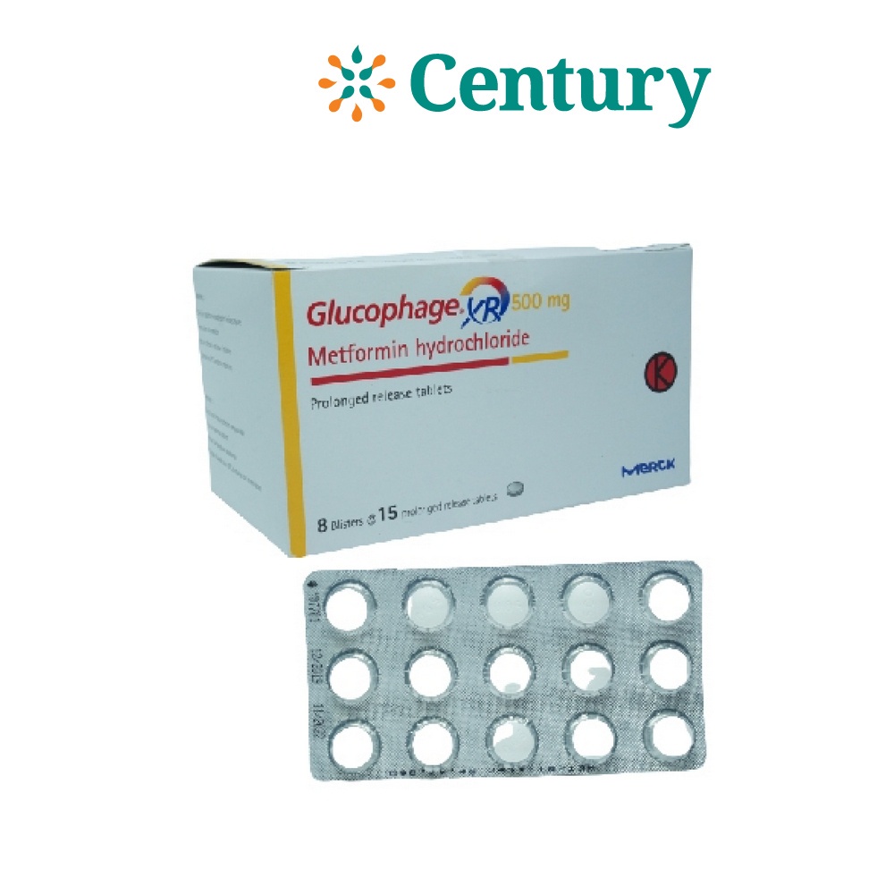Jual GLUCOPHAGE XR 500 MG TAB 120'S 1STRIP ISI 15 TAB / METFORMIN ...