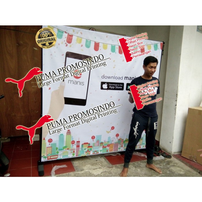 Jual Bawall /Jumbo Banner Stand Uk 3X3/Badrop/Tri Banner 3X3 | Shopee ...
