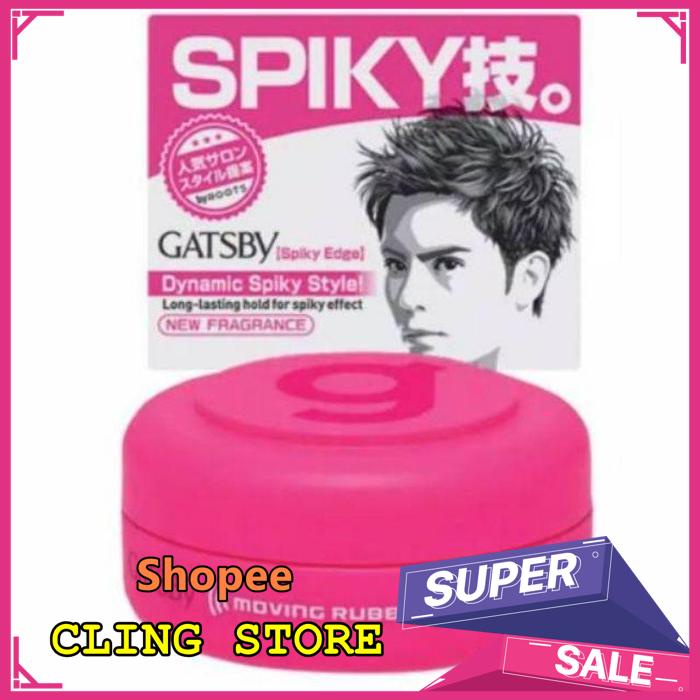Jual GATSBY MOVING RUBBER SPIKY PINK /80 G/100 % ORIGINAL / GATSBY ...