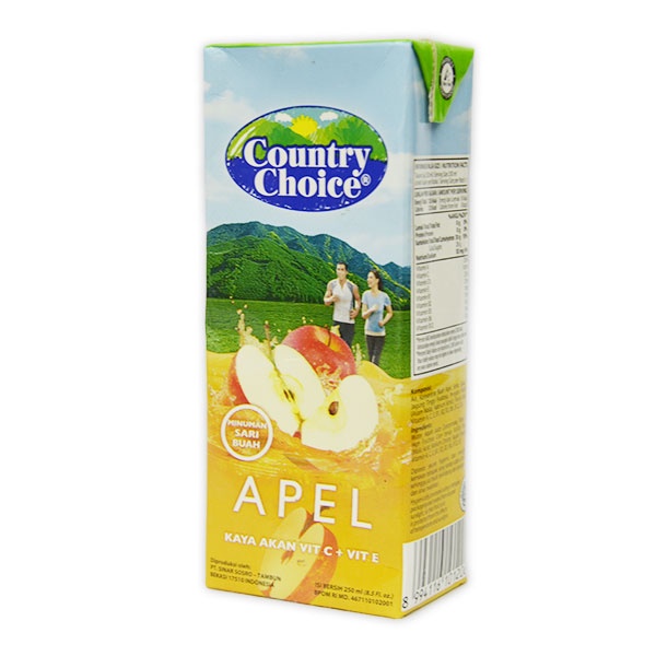 Jual COUNTRY CHOICE JUICE APPLE TP 250 ML - JUS | Shopee Indonesia