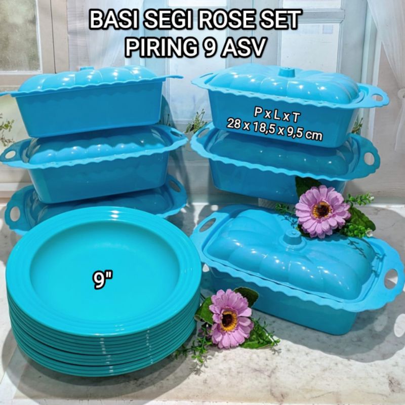 Jual BASI SEGI ROSE 6PCS SET PIRING SELUSIN | Shopee Indonesia