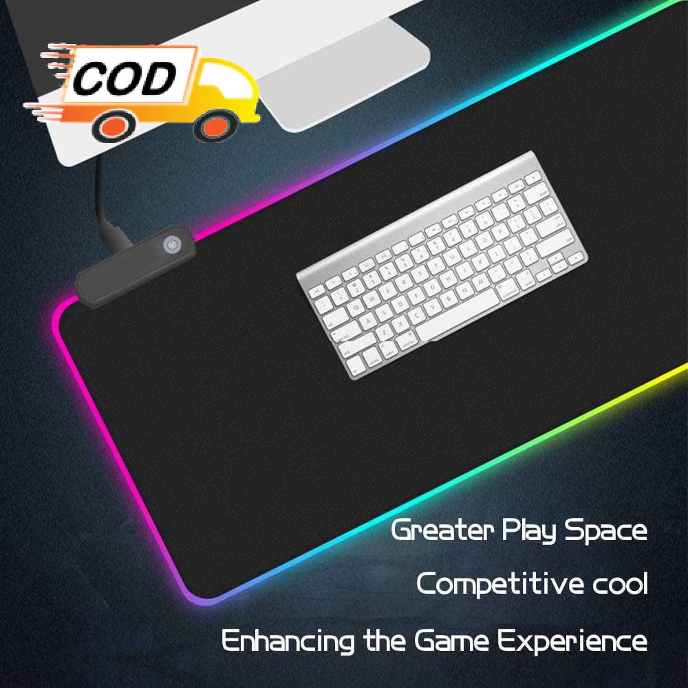 Jual Mousepad Gaming Besar 30x78cm LED RGB Menyala Presisi Tatakan ...