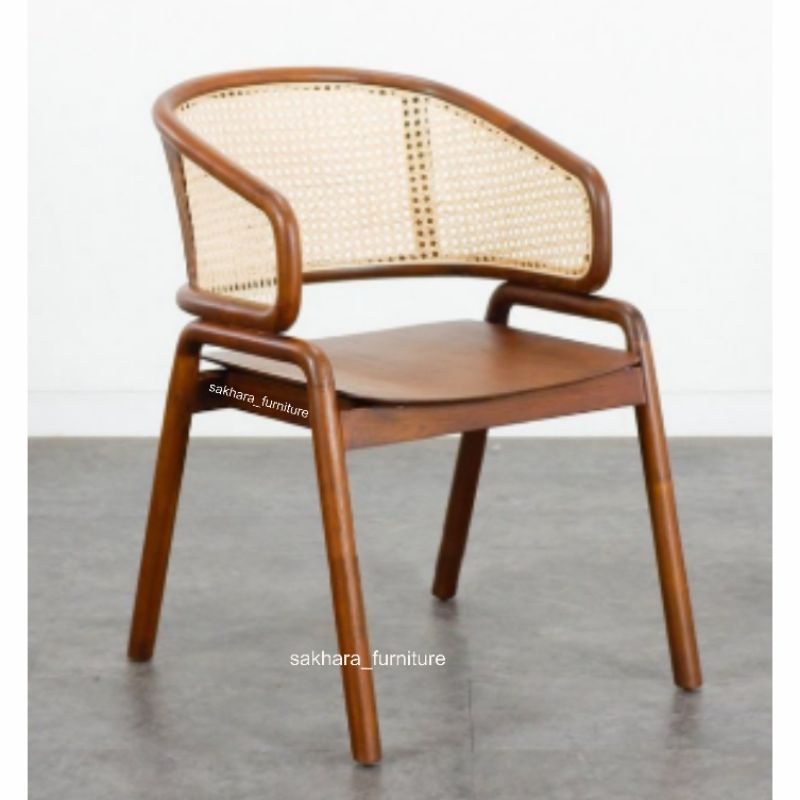 Jual Kursi Cafe Jati, Kursi Makan cleopatra, Kursi Teras Jati Rotan | Shopee Indonesia