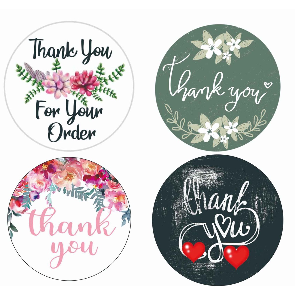 Jual Stiker Terima Kasih | Sticker Thank You | Thank You Sticker Label ...