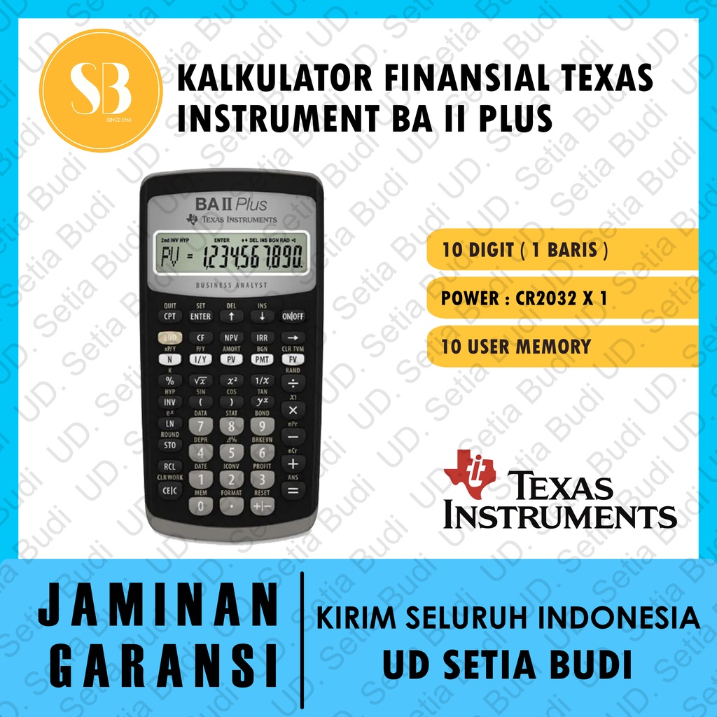 Jual Texas Instruments BA II Plus Calculator (Standard) | Shopee Indonesia